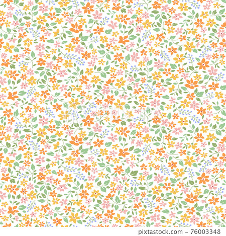 Cute Liberty-like florets pattern, - Stock Illustration [76003348] - PIXTA