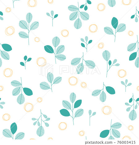 Seamless pattern of simple plants, - Stock Illustration [76003415] - PIXTA