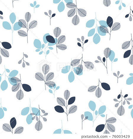 Seamless pattern of simple plants, - Stock Illustration [76003429] - PIXTA