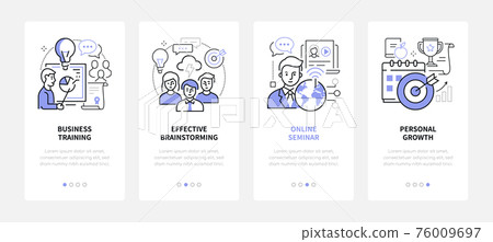 Business development - modern line design style... - Stock Illustration ...