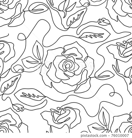 One line seamless modern pattern. - Stock Illustration [76010007] - PIXTA