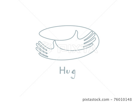 Embrace icon, arms hugging vector illustration,... - Stock Illustration ...