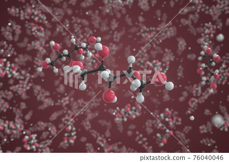 Adonitol molecule, ball-and-stick molecular... - Stock Illustration ...