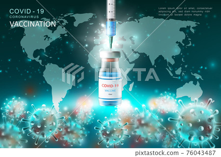 Realistic injection vaccine syringes for... - Stock Illustration ...