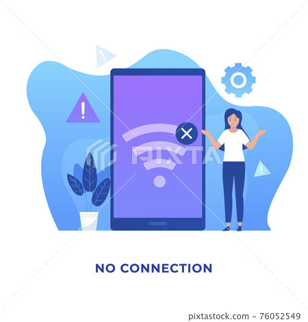 No connection illustration concept.... - Stock Illustration [76052549 ...