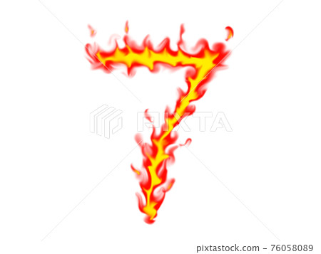 number, numeral, blaze - Stock Illustration [76058089] - PIXTA