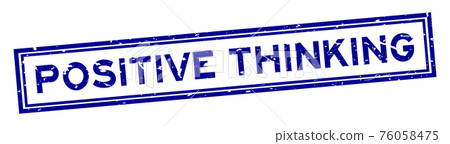 Grunge blue positive thinking word sqaure...-插圖素材 [76058475] - PIXTA圖庫
