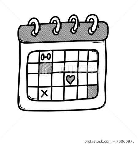 Calendar doodle vector icon. Drawing sketch... - Stock Illustration ...