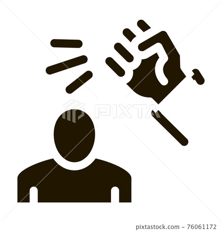 beating man icon Vector Glyph Illustration - Stock Illustration ...