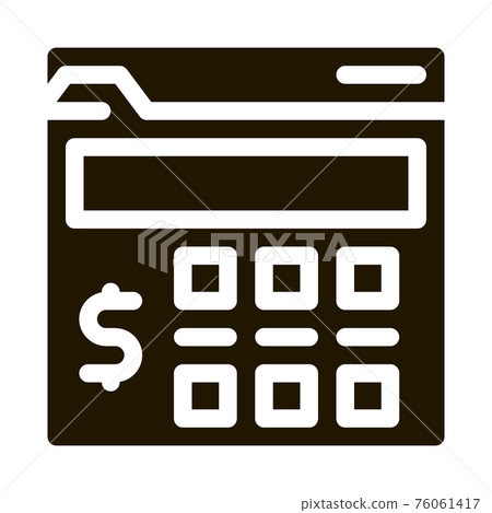 money calculator icon Vector Glyph Illustration - Stock Illustration ...