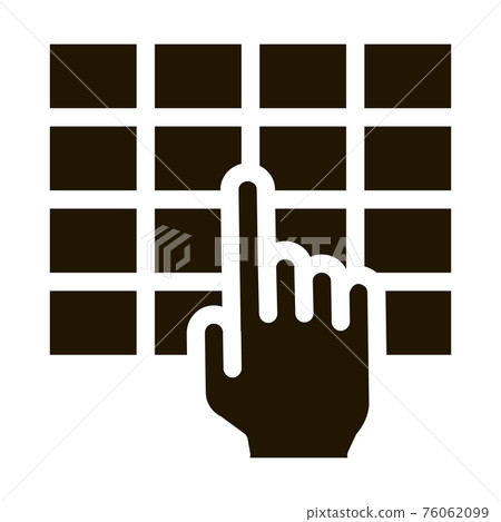 touch panel control icon Vector Glyph Illustration - Stock Illustration ...