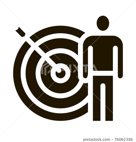 target hit icon Vector Glyph Illustration - Stock Illustration ...