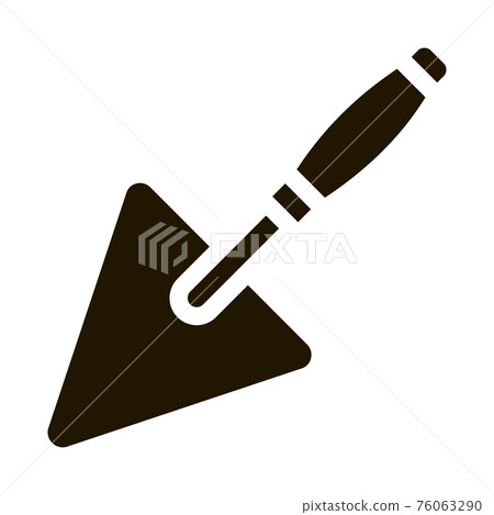 Plastering Trowel Icon Vector Glyph Illustration - Stock Illustration ...