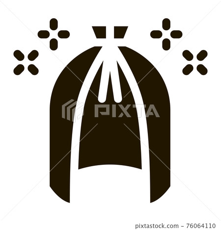 Magic Cloak Cape Icon Vector Glyph Illustration - Stock Illustration ...