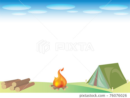 camp, camping, frame - Stock Illustration [76076026] - PIXTA