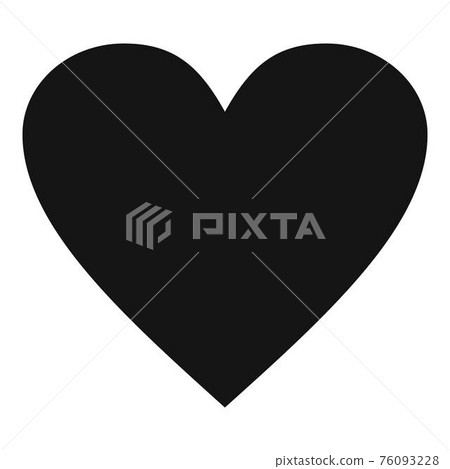 Dull heart icon, simple style. - Stock Illustration [76093228] - PIXTA