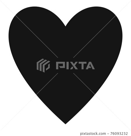 Open heart icon, simple style. - Stock Illustration [76093232] - PIXTA