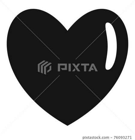 Warm human heart icon, simple style. - Stock Illustration [76093271 ...