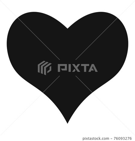 Kind heart icon, simple style.-插圖素材 [76093276] - PIXTA圖庫