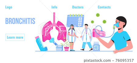 Bronchitis concept vector for medical website,... - Stock Illustration ...