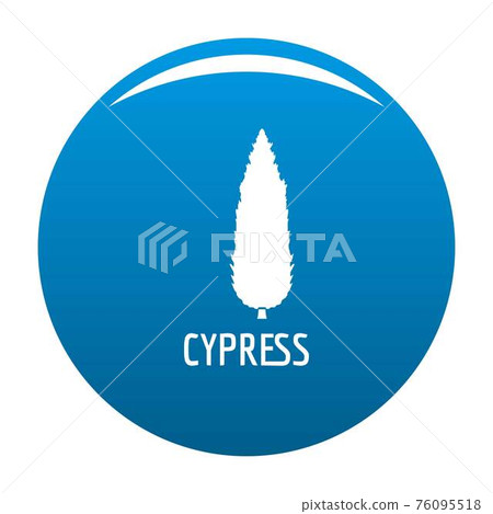 Cypress tree icon blue vector - Stock Illustration [76095518] - PIXTA
