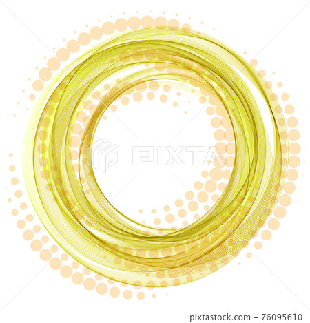 Wavy round yellow frame, on abstract background - Stock Illustration ...
