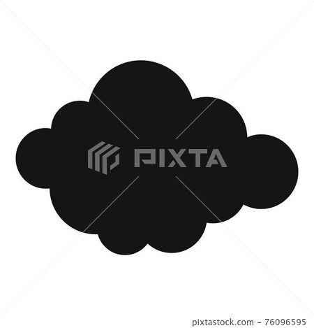 High layered cloud icon, simple style. - Stock Illustration [76096595 ...
