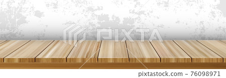 Realistic wooden table on the background of a... - Stock Illustration ...