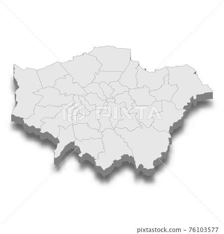 3d isometric map of London City is a Capital of... - Stock Illustration ...