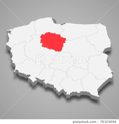 Kuyavia-Pomerania region location within Poland... - Stock Illustration ...