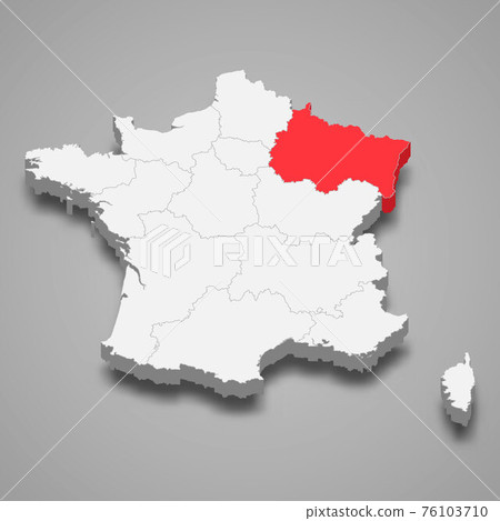 Grand Est region location within France 3d... - Stock Illustration ...