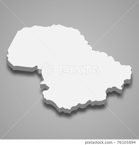 3d isometric map of Dak Lak Province of Vietnam - Stock Illustration ...