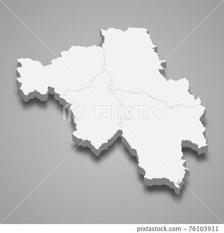 3d isometric map of Bago is a Region of Myanmar - Stock Illustration ...