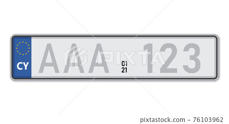 Car number plate. Vehicle registration license... - Stock Illustration ...
