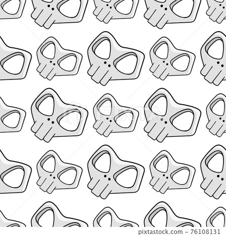 skull face mask seamless pattern textile print.... - Stock Illustration ...
