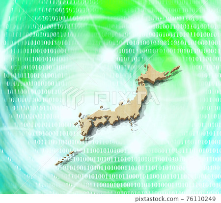 Japan map on the internet - Stock Illustration [76110249] - PIXTA