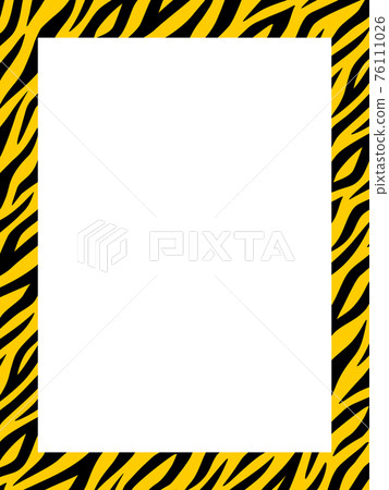 Tiger pattern frame (vertical) - Stock Illustration [76111026] - PIXTA