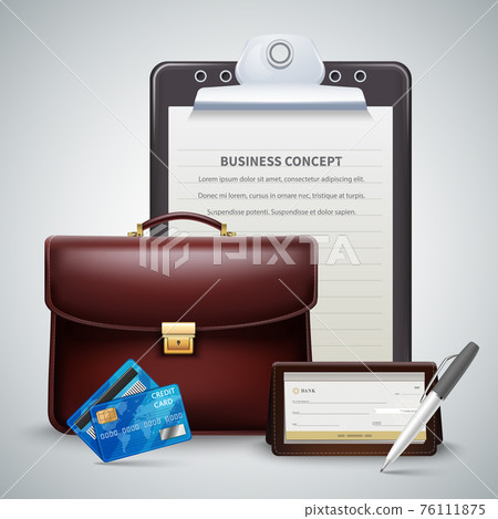 Business Realistic Concept - Stock Illustration [76111875] - PIXTA