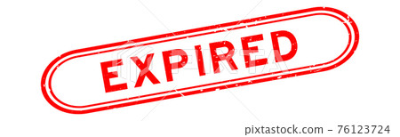 Grunge red expired word rubber seal stamp on... - Stock Illustration ...
