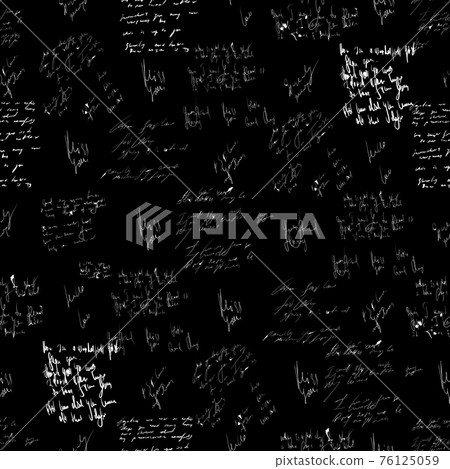 Seamless vector pattern. White text on a black... - Stock Illustration ...