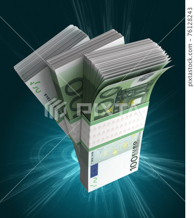 Stack of European Euro - Stock Illustration [76128243] - PIXTA