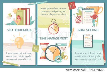 Self Development Vertical Banners - Stock Illustration [76129668] - PIXTA