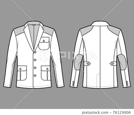 Hunting Shooting jacket technical fashion... - Stock Illustration ...