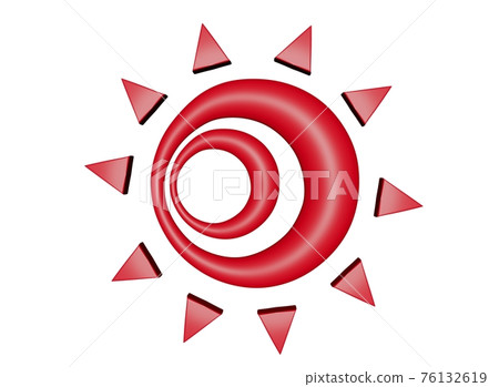 Creepy red sun "3D" - Stock Illustration [76132619] - PIXTA