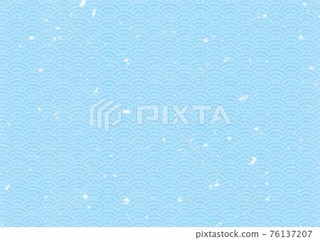 Blue Japanese paper pattern - Stock Illustration [76137207] - PIXTA