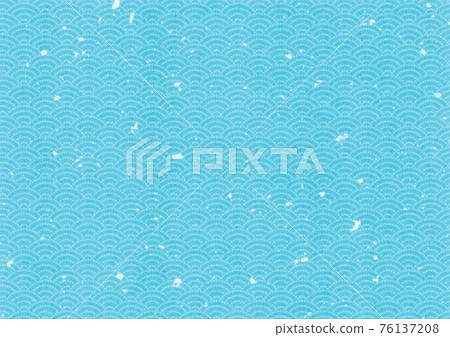 Blue Japanese paper pattern - Stock Illustration [76137208] - PIXTA