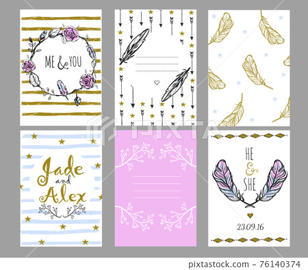 Hand Drawn Invitation - Stock Illustration [76140374] - PIXTA