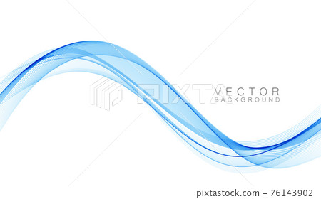 Vector blue color abstract wave design element - Stock Illustration ...