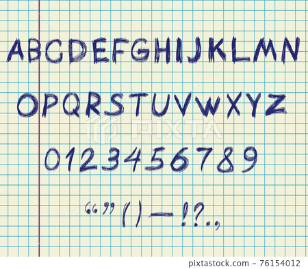 Hand drawing alphabet - Stock Illustration [76154012] - PIXTA