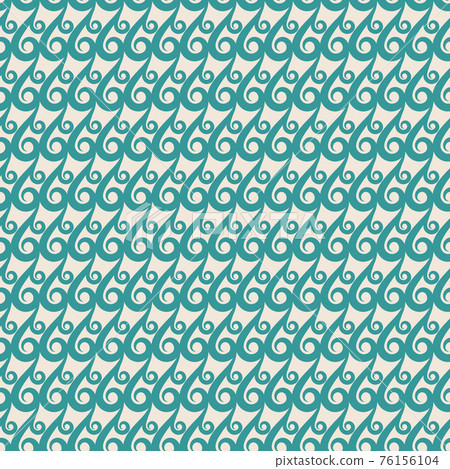 Teal swirls seamless pattern - Stock Illustration [76156104] - PIXTA